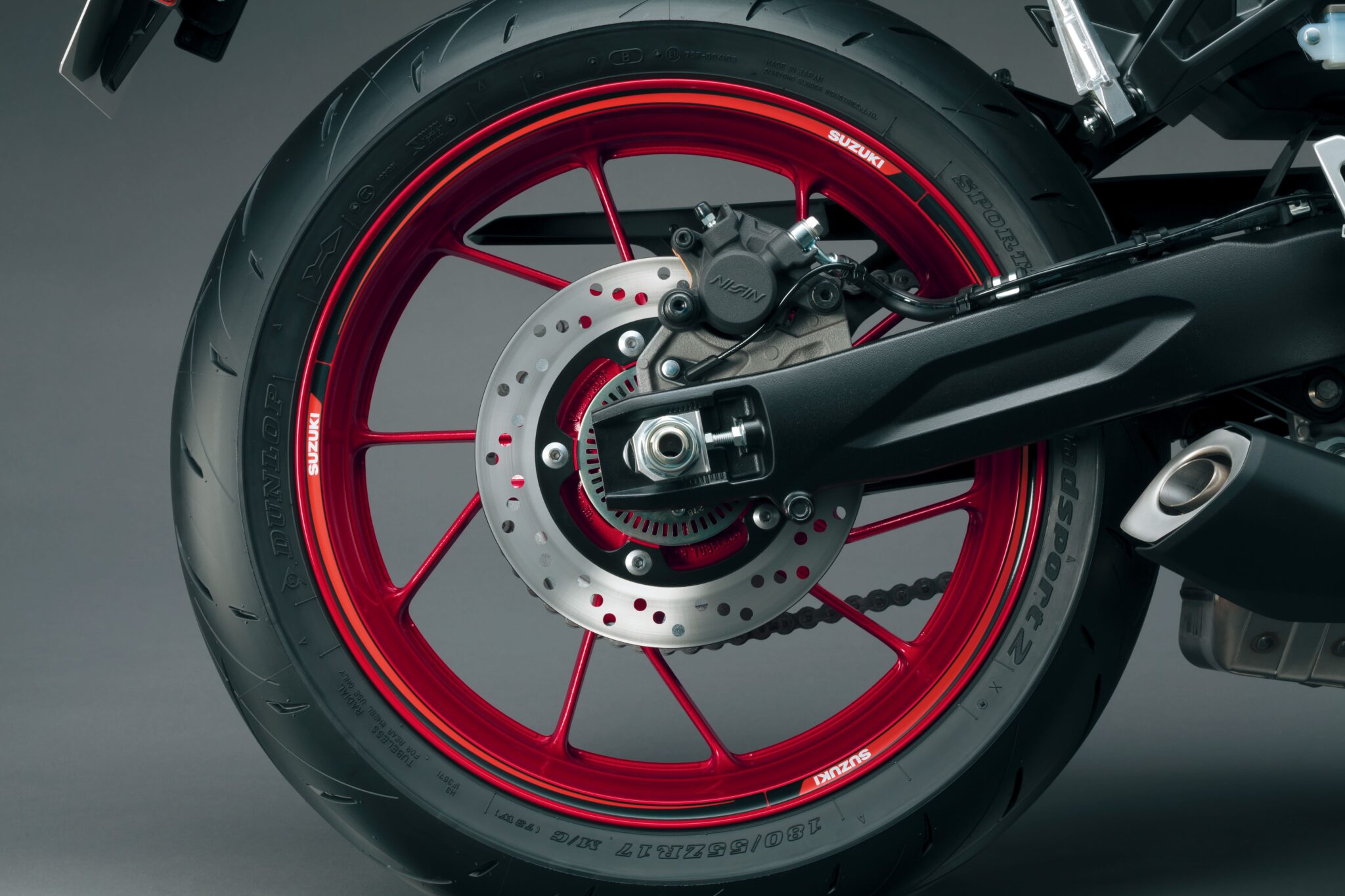 Genuine Suzuki GSX-8R - Wheel Rim Decal (Red/Black) - Padgett's Motorcycles